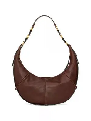 Saint Laurent Saharienne Leather Shoulder Bag - Brown