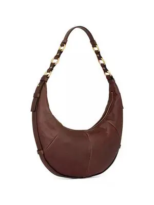 Saint Laurent Saharienne Leather Shoulder Bag - Brown