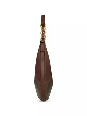 Saint Laurent Saharienne Leather Shoulder Bag - Brown