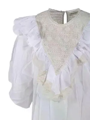 Antik Batik Dolly Ruffled Lace-panel Blouse