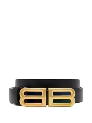 Balenciaga Bolero Bb Leather Belt - Black