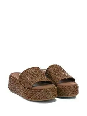 Casadei Suncity Woven Platform Sandals