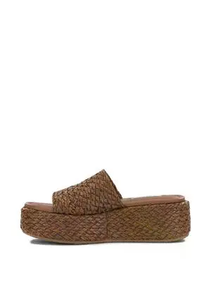 Casadei Suncity Woven Platform Sandals