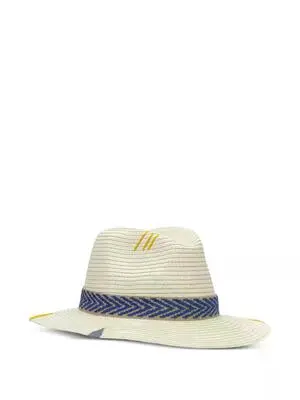 THE HAT GANG Embroidered Raffia Hat