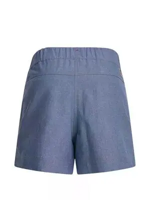 Moncler Pleated High-waisted Shorts - Blue
