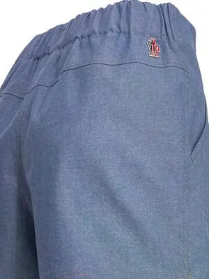 Moncler Pleated High-waisted Shorts - Blue
