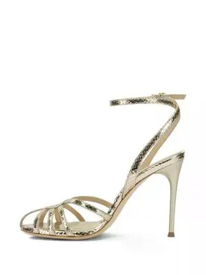 SERGIO LEVANTESI Raykav6 Snakeskin-effect Strappy Sandals