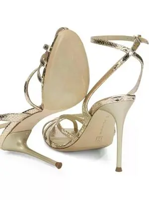 SERGIO LEVANTESI Raykav6 Snakeskin-effect Strappy Sandals