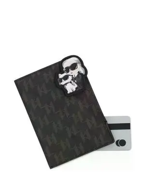 Karl Lagerfeld Ikon Monogram Passport Holder