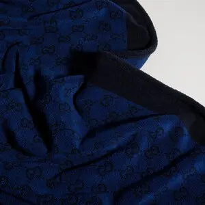 Gucci Gg Cotton Terrycloth Beach Blanket - Blue