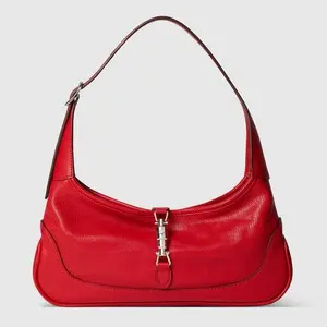 Gucci Jackie Slim Shoulder Bag In Leather - Red