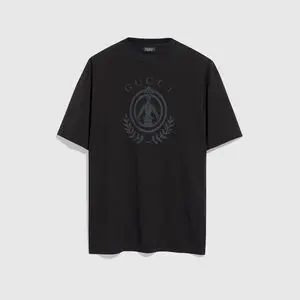 Gucci Cotton Jersey T-shirt With Print - Black