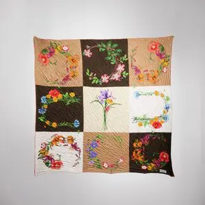 Gucci Printed Silk Shawl - Brown