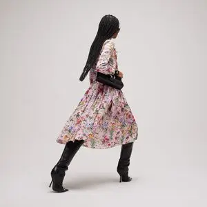 Gucci Printed Silk Chemisier Dress - Pink