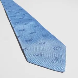 Gucci Horsebit Silk Jacquard Tie - Blue