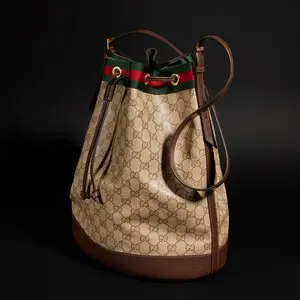 Gucci Large Bucket Bag Gg Canvas - Beige