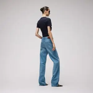 Gucci Bleached Washed Cotton Denim Pants