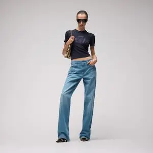 Gucci Bleached Washed Cotton Denim Pants - Blue