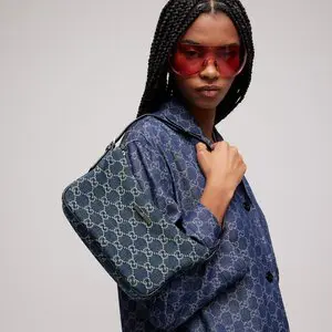Gucci Lady Lunetta Small Shoulder Bag - Blue