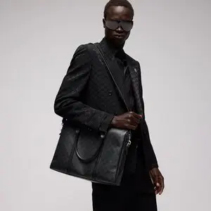 Gucci Gg Coated Canvas Medium Briefcase