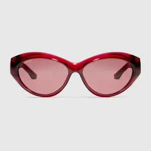 Gucci Cat Eye Frame Sunglasses - Red