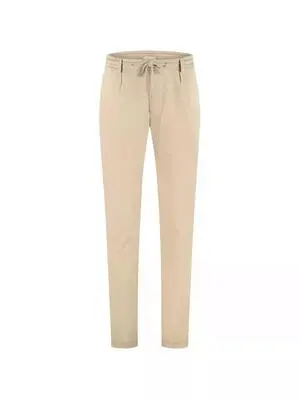 AURELIEN Drawstring Twill Trousers - Neutrals