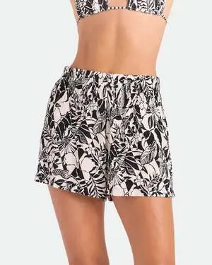 Volcom Printed Viscose Shorts - Orange/blue