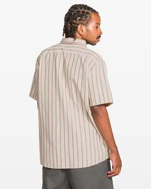 Volcom Sato Stripe Short Sleeve Shirt - Stone