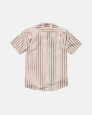 Volcom Sato Stripe Short Sleeve Shirt - Stone