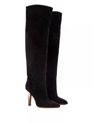 Paris Texas 10mm Pointed Suede Heel Boots
