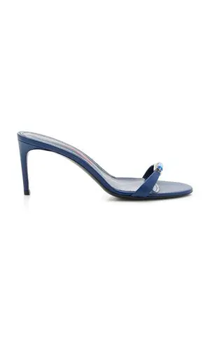 LUCASHEVA La Isla Amelie Leather Sandals - Navy