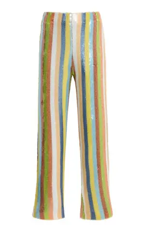 La Veste Exclusive La Isla Sequin Pants - Stripe