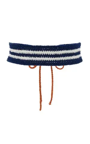 PARDOHATS La Isla Remo Crocheted Linen Belt - Multi