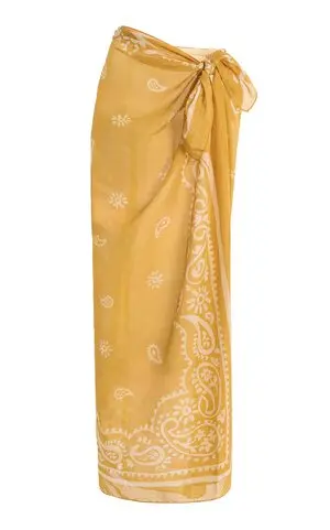 SOLEIL SOLEIL Exclusive La Isla Square Pareo - Yellow