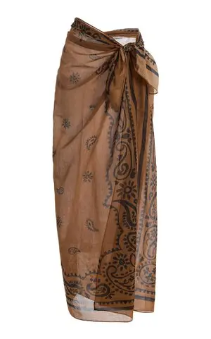 SOLEIL SOLEIL Exclusive La Isla Square Pareo - Brown