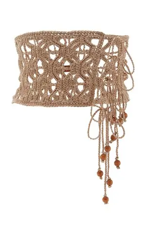 PARDOHATS La Isla Anzu Beaded Belt - Neutral