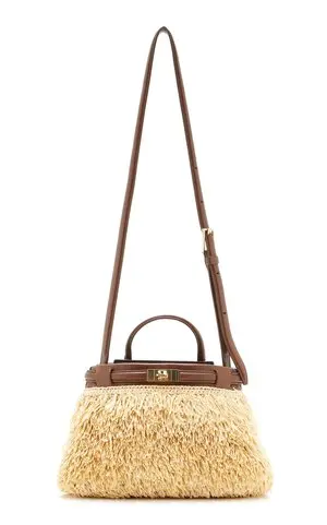 Janessa Leoné Mini Leoné Raffia Bag - Neutral