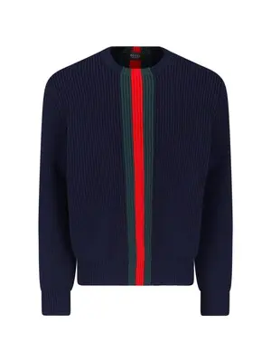 Gucci Ribbed Web Sweater