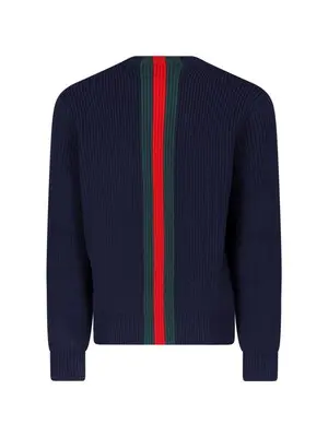 Gucci Ribbed Web Sweater