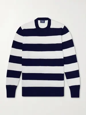 William Lockie Striped Cotton Sweater
