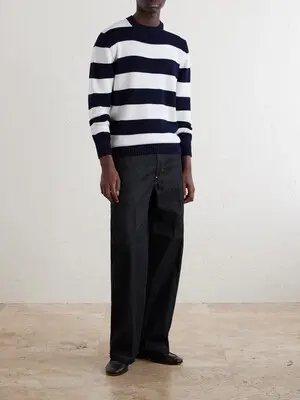 William Lockie Striped Cotton Sweater
