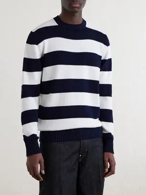 William Lockie Striped Cotton Sweater