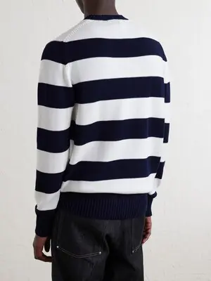 William Lockie Striped Cotton Sweater
