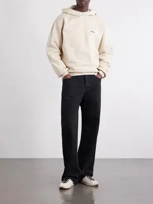 Jacquemus Cotton-jersey Hoodie With Logo - Neutrals