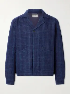 Folk Chain Checked Cotton And Wool-blend Jacket