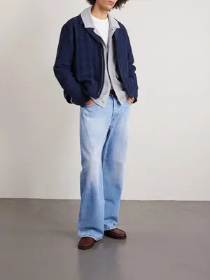 Folk Chain Checked Cotton And Wool-blend Jacket