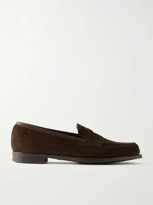 EDWARD GREEN Pimlico Suede Penny Loafers