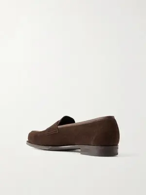 EDWARD GREEN Pimlico Suede Penny Loafers