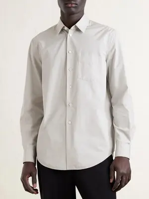 Bottega Veneta Classic-collar Cotton-poplin Shirt
