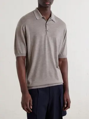 William Lockie Merino Wool Polo Shirt